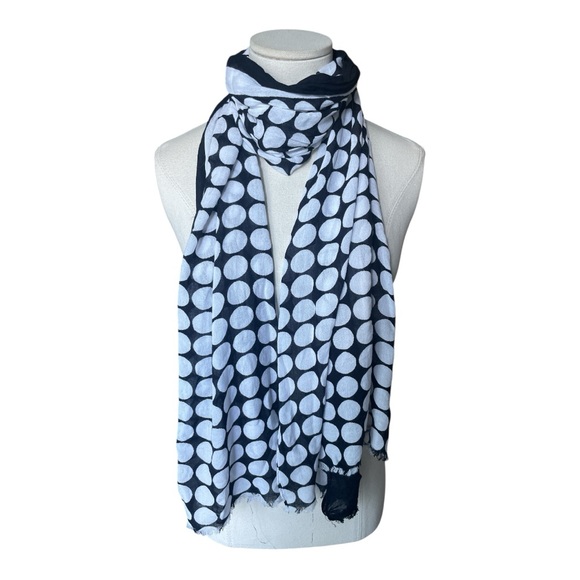 kate spade | Accessories | Kate Spade Polka Dot Scarf Black White Long ...